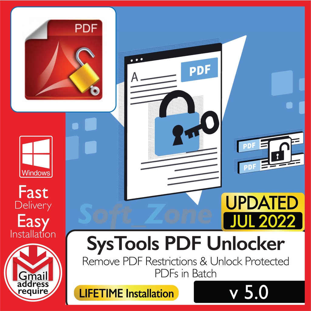 SysTools PDF Unlocker 5.0 - Remove PDF Restrictions & Unlock Protected ...