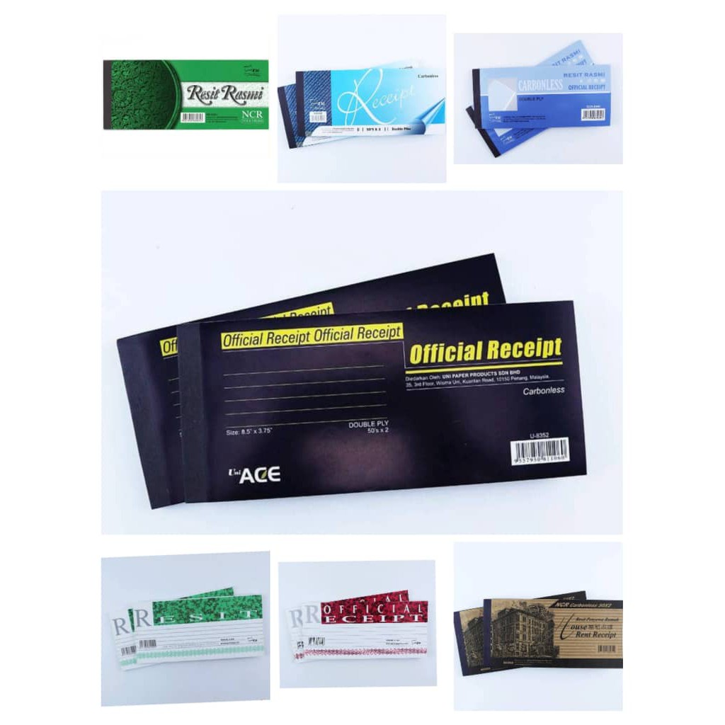 Official Receipt Book/Buku Resit/Bill Book/Buku Bill/House Rent Receip ...