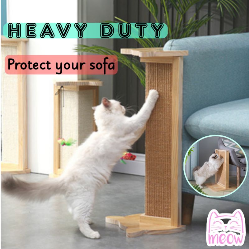 HEAVY DUTY Solid Wood Sofa Scratcher Protector CAT SCRATCHER POST Cat ...