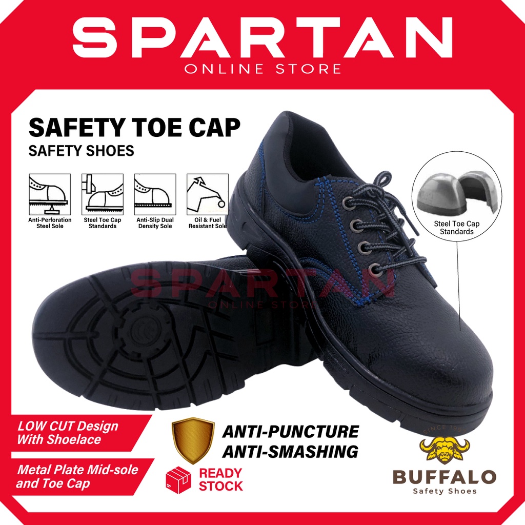 OREX | COLEX | BUFF Safety Shoe Steel Toe Cap Mid Sole Low Cut Black ...