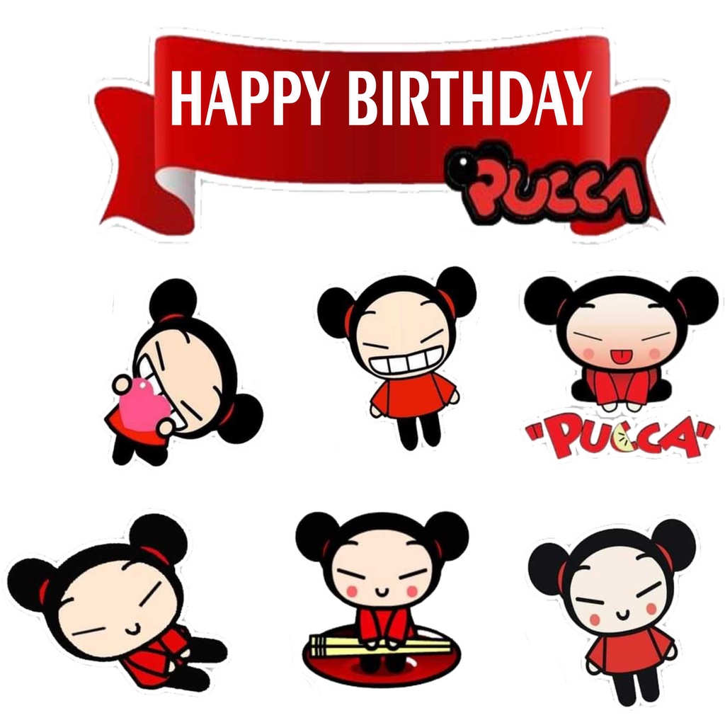 Custom Birthday CAKE TOPPER/PUCCA CUSTOM CAKE TOPPER | Shopee Malaysia