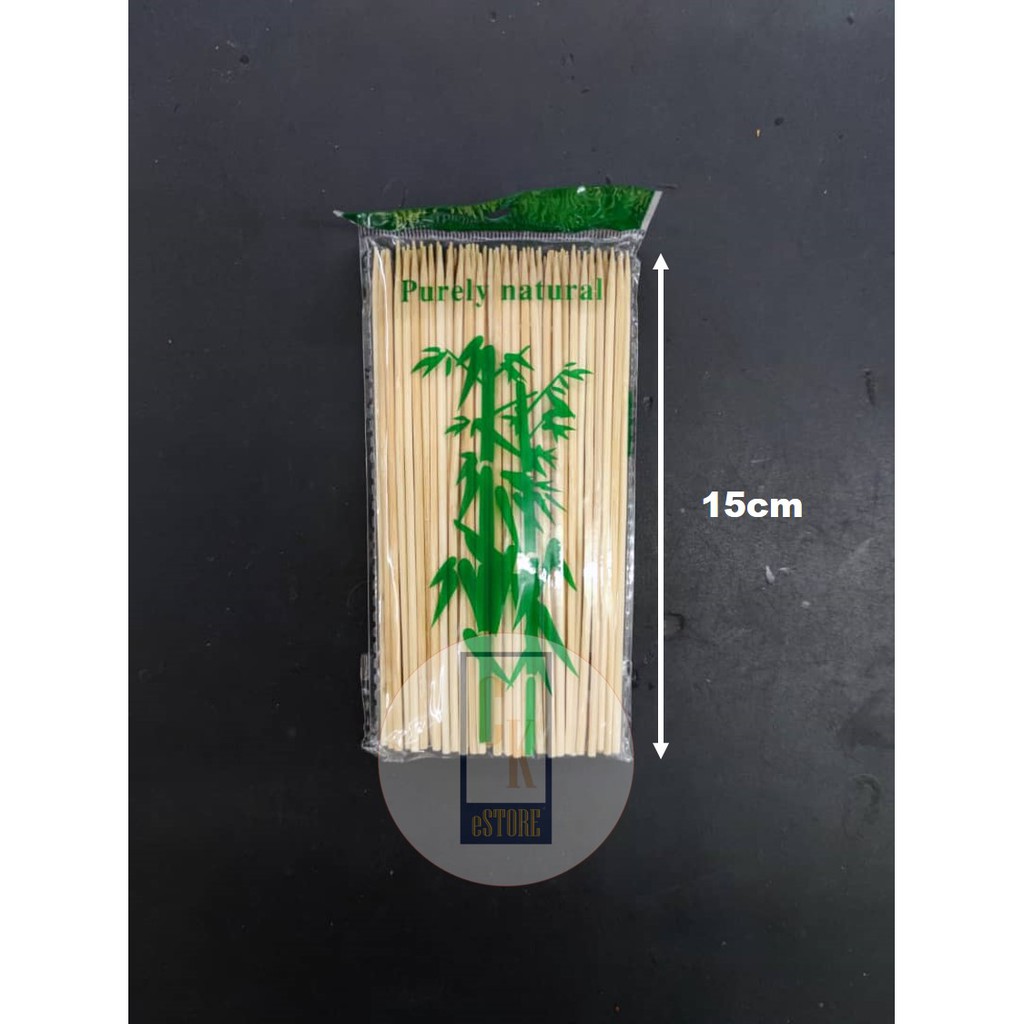 Batang Lidi Satay BBQ Stick Bamboo Skewer Kayu Cucuk Satey Kayu Bunga ...