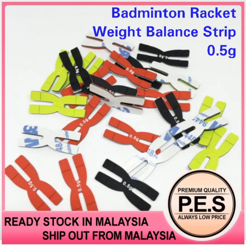 【PES】Badminton Racket Weight Balance Strips 0. 5g with H-shape Design ...