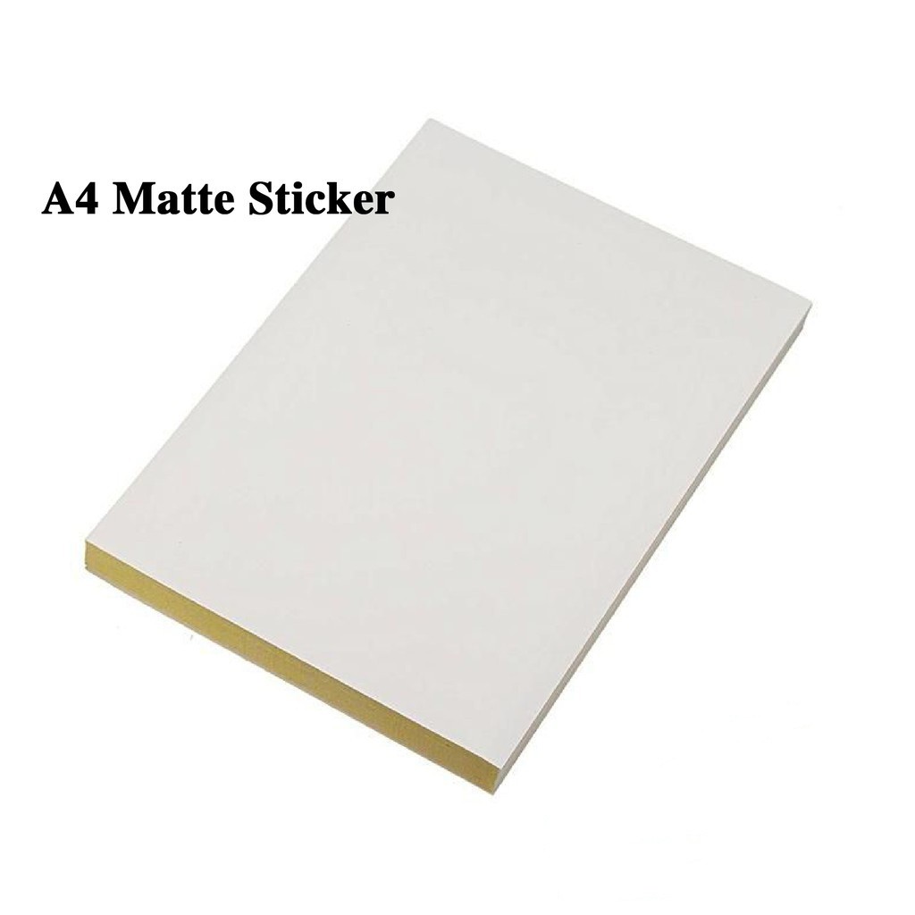 Inkjet / Laser Printing A4 Matte Sticker Paper (10's/pack) | Shopee ...