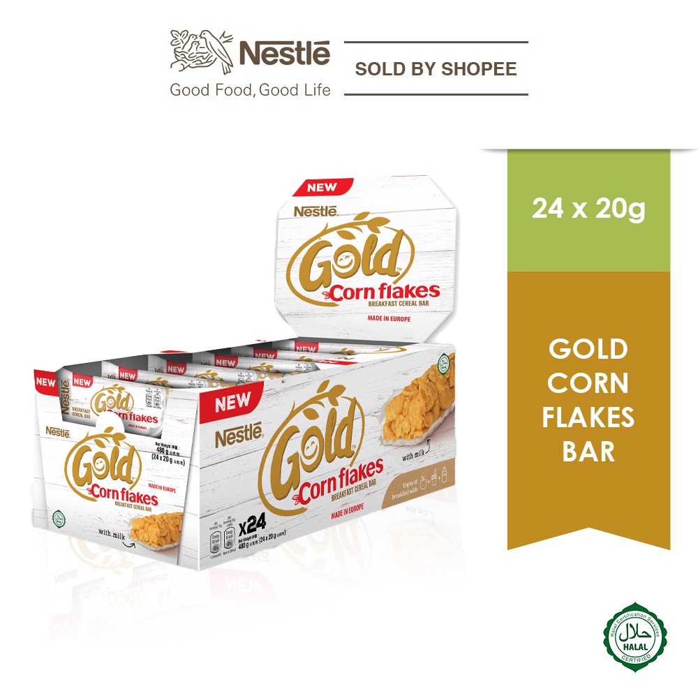 NESTLE Gold Cornflakes Cereal Bar 20g x 24s (Halal) | Shopee Malaysia