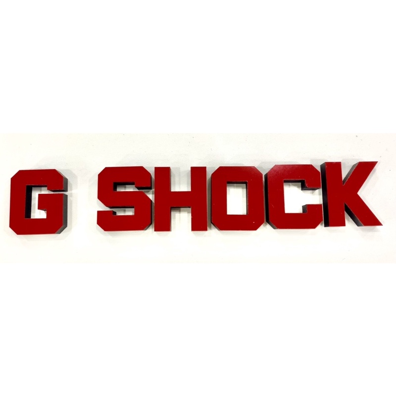 G SHOCK ALPHABET LOGO Brand 3D view Red Colour One set | Shopee Malaysia