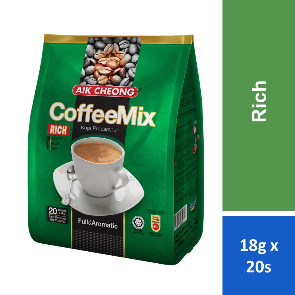 Aik Cheong 3 In 1 Coffee Mix Rich (20s x 18g) | Shopee Malaysia