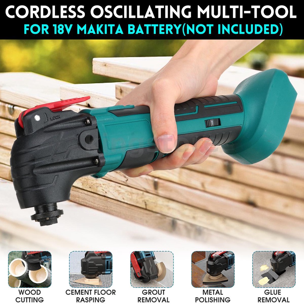 6-speeds Cordless Woodworking Trimming Machine Power Tool Oscillating ...