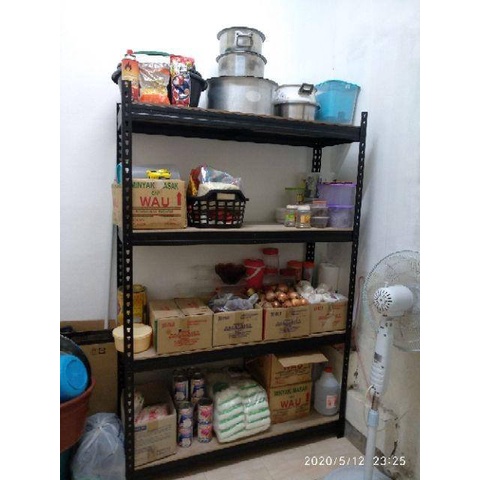 HEAVY DUTY RACK (250KG/PERLEVEL) 🖤🖤 BLACK🖤🖤 BOLTLESS RACK | Shopee Malaysia