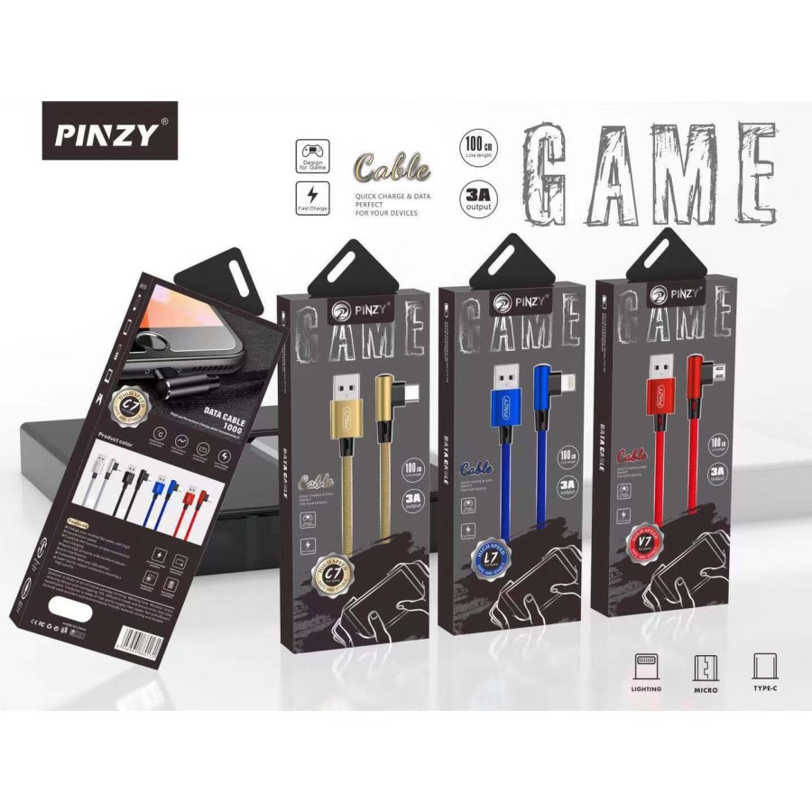Original pinzy 7-pinzy fast charging series game Cable | Shopee Malaysia