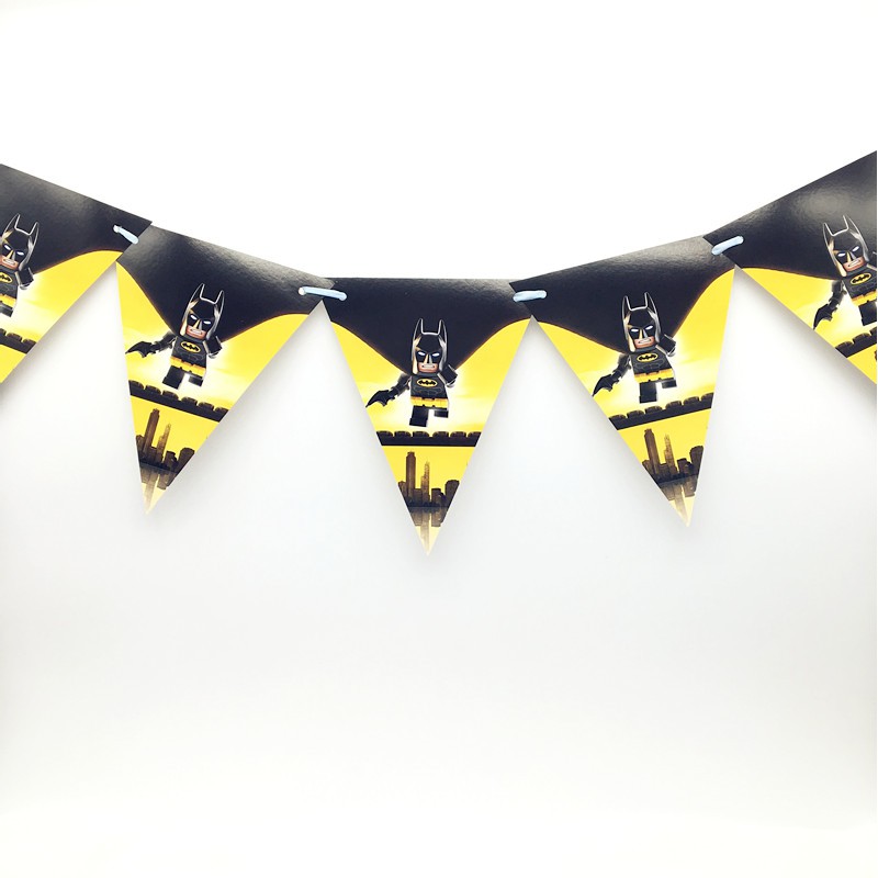 Batman Party Paper Banner Bunting Flag For Kids Party Decoration ...