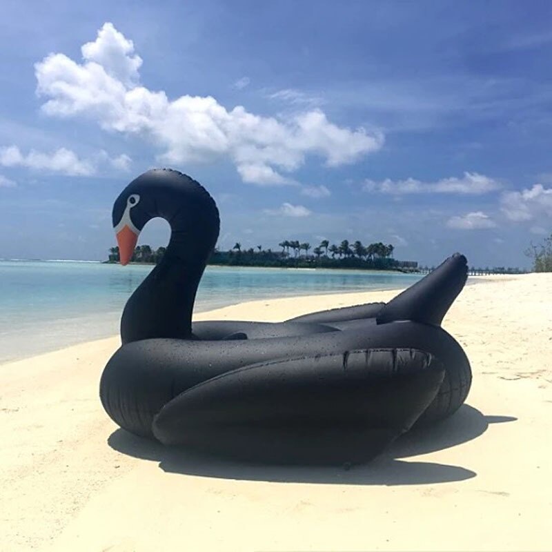 190 Giant Swan Pool Float Inflatable Swim Circle Swimming Rings Ride-On ...