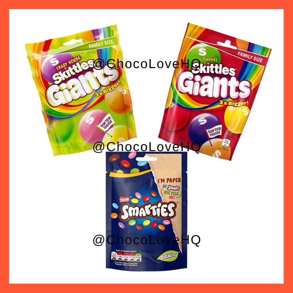 [READY STOCK] SMARTIES POUCH 105G/SKITTLES ORIGINAL & SOUR 170G EXP 07/ ...