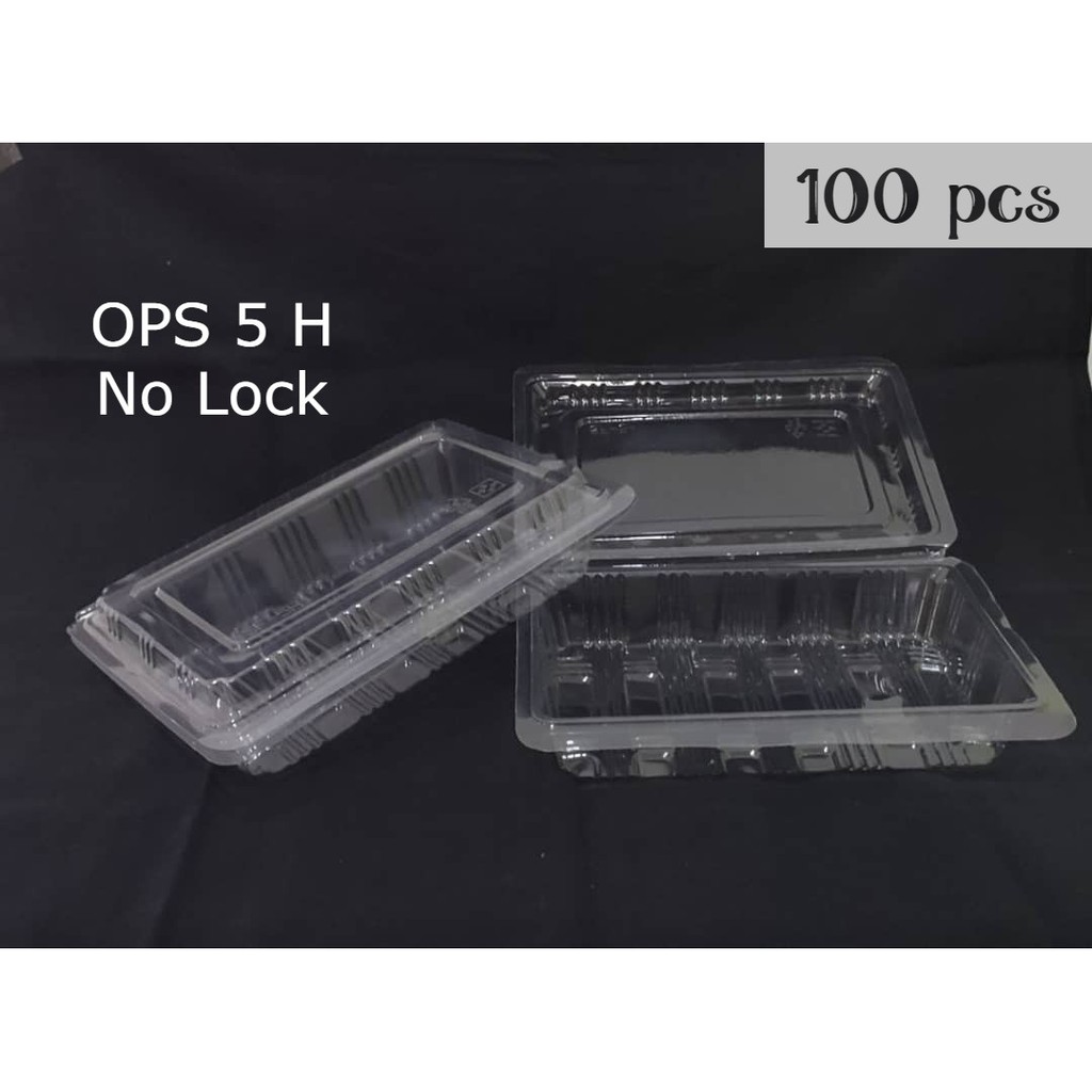 (100pcs) OP-9,1,2,3,5,6H, Disposable Plastic Clear Food Box Container ...