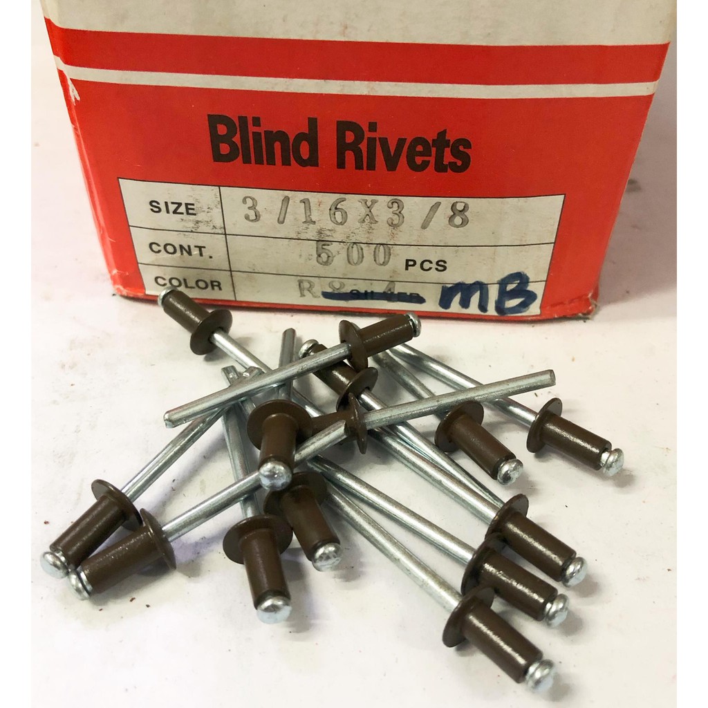 [40PCS/PACK] Medium Bronze(MB) Aluminium BLIND RIVET Black Paku Rivet ...