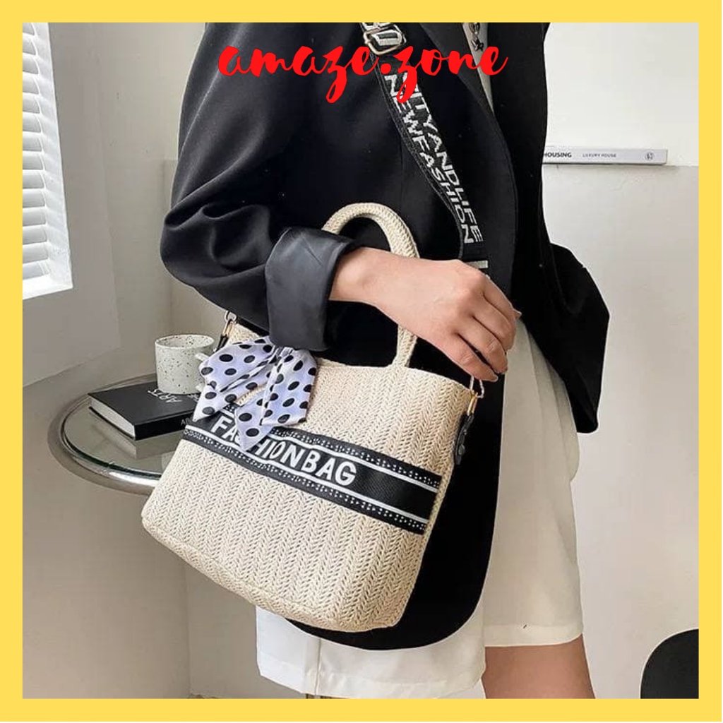 𝙍𝙀𝘼𝘿𝙔 𝙎𝙏𝙊𝘾𝙆 𝐀𝐦𝐚𝐳𝐞.𝐙𝐨𝐧𝐞 Beg Wanita Woman Handbag Rattan Bag Straw ...