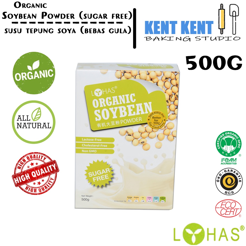 LOHAS Organic Soybean powder (sugar free)/ Susu Tepung Soya (bebas gula ...