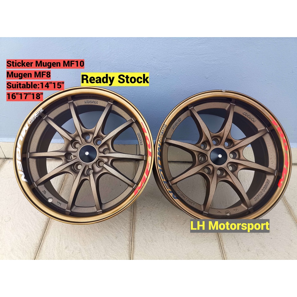 Rim Sticker Mugen MF10/Mugen MF8 Sticker 1set(8pcs) Original Spec Myvi ...