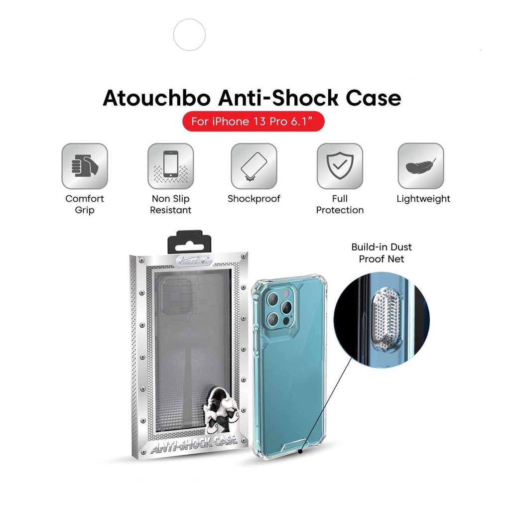 [ATOUCHBO ORIGINAL] iPhone 16 15 14 13 12 11 Crystal Clear Case ...