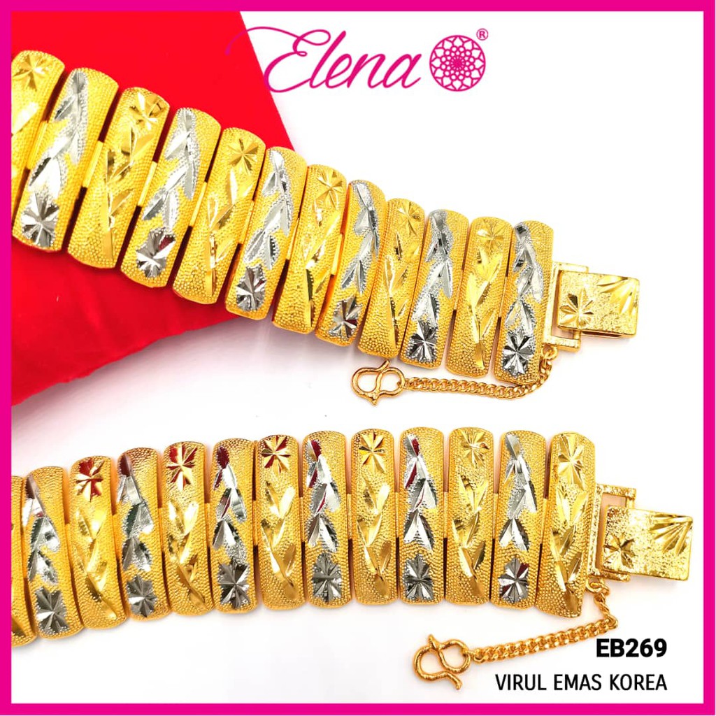 Elena Emas Korea Bracelet - Gelang Tangan Dewasa ( EB269 ) | Shopee Malaysia