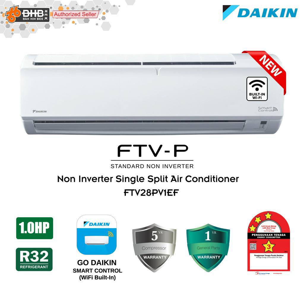 Daikin Ftv P Series 1 0hp R32 Standard Non Inverter Air Conditioner