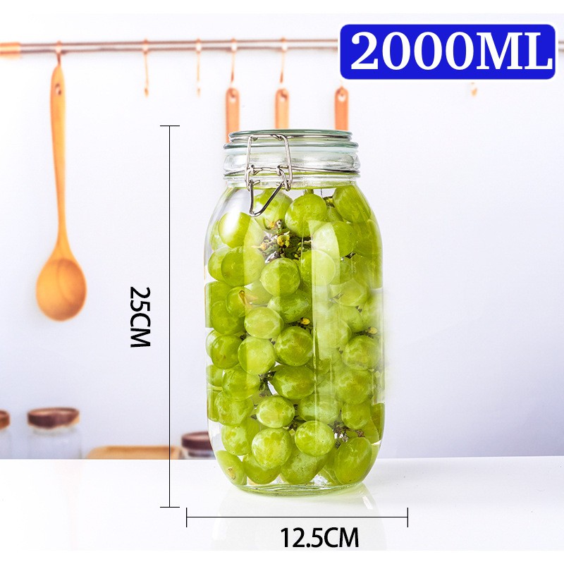 READY STOCK🇲🇾Sealed Glass Storage Jars With Air Tight Lid Kimchi Pickle ...