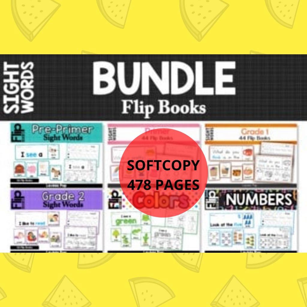 (PDF) 5 sets preschool sight words fluency flip book 478 pages SOFTCOPY ...