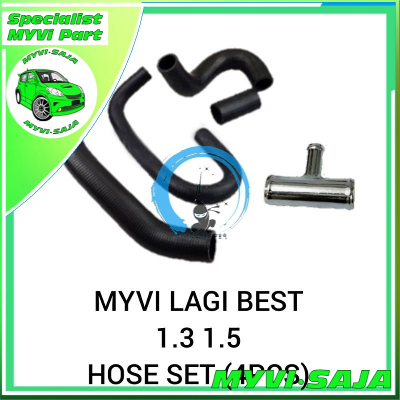 PERODUA MYVI LAGI BEST 1.3 1.5 RADIATOR HOSE SET (TOP LOWER BY PASS ...