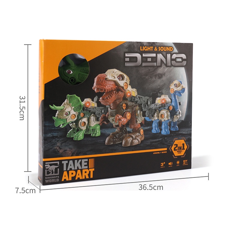 Dino Mecha World Tyrannosaurus Triceratops Tanystropheus 2 in 1 Model ...