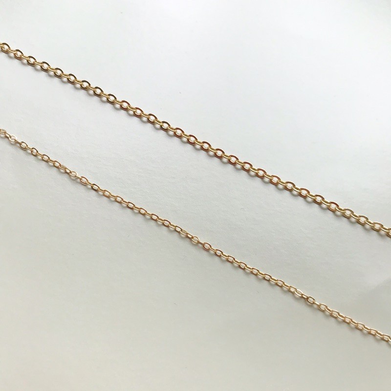 Classic Cable Chain / Rolled Gold Tarnish resistant/ DIY necklace chain ...