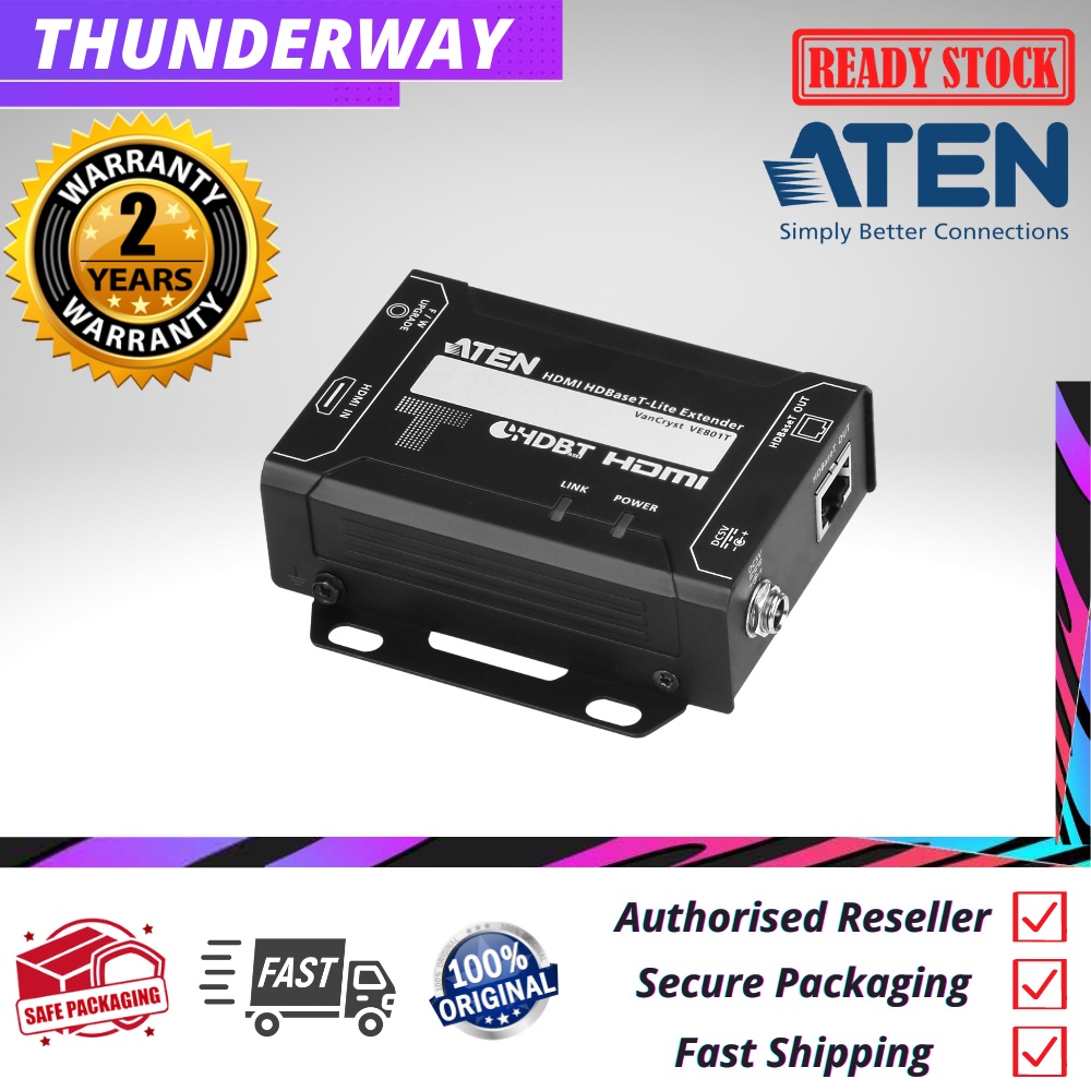 ATEN VE801T HDMI HDBaseT-Lite Transmitter (4K@40m) (HDBaseT Class B) | Shopee Malaysia