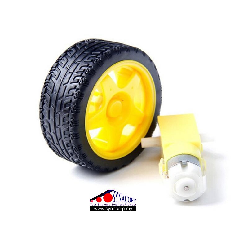 Smart Robot Car Plastic Wheel c/w 3V - 6V DC Gear TT Motor for Arduino ...