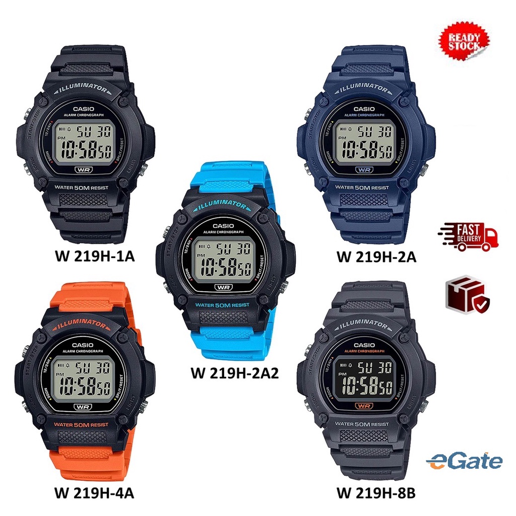 [100% Original] JAM TANGAN SPORT W-219H YOUTH DIGITAL/ W-219H-1A / W ...