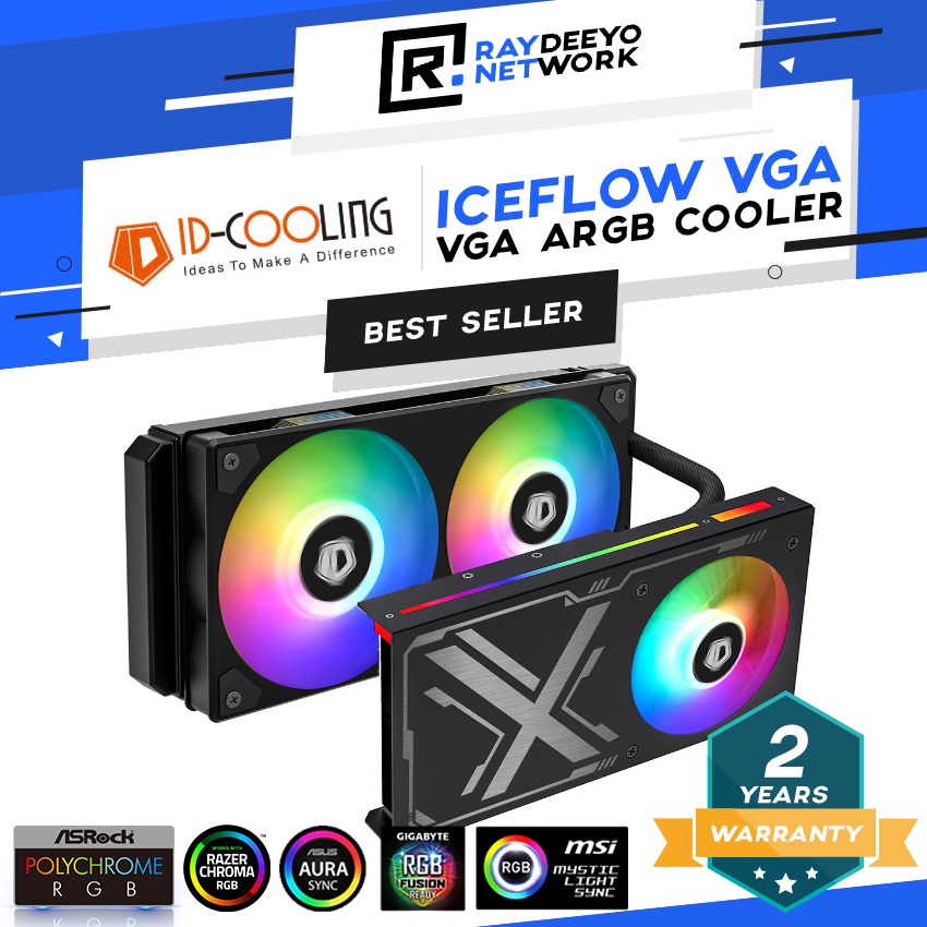 ID-COOLING ICEFLOW 240 VGA ARGB VGA Card Cooler [Included ARGB ...