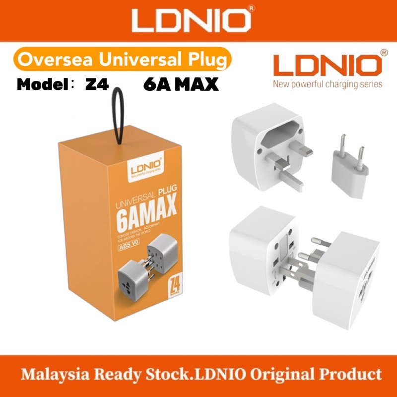 LDNIO Z4 Universal Plug Adapter with UK/EU/US/AU Pin | Shopee Malaysia