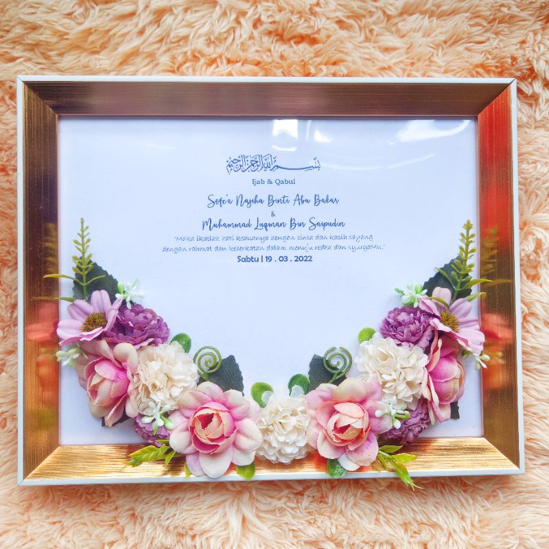 NEW DESIGN EXCLUSIVE LOOK FRAME MAS KAHWIN | Shopee Malaysia