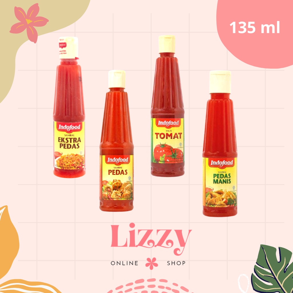Spicy Indofood Sambal | Tomato Sauce Bottle Packaging 135ml | Shopee ...