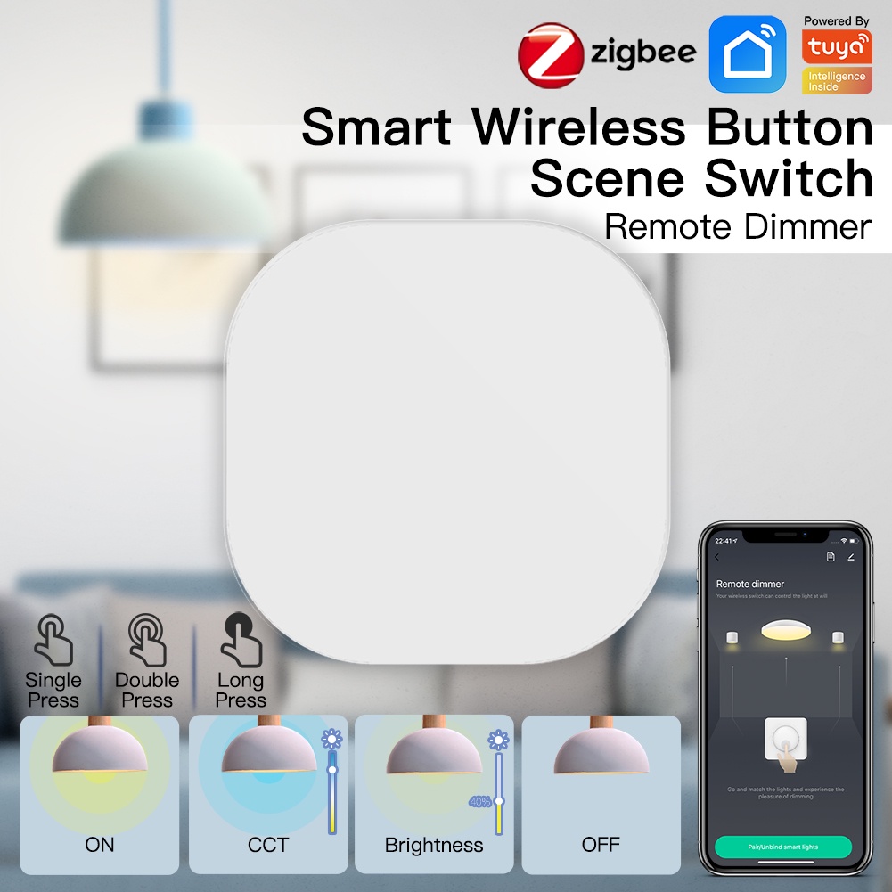 Tuya ZigBee Smart Key Switch Wireless Remote Control Key Controller ...