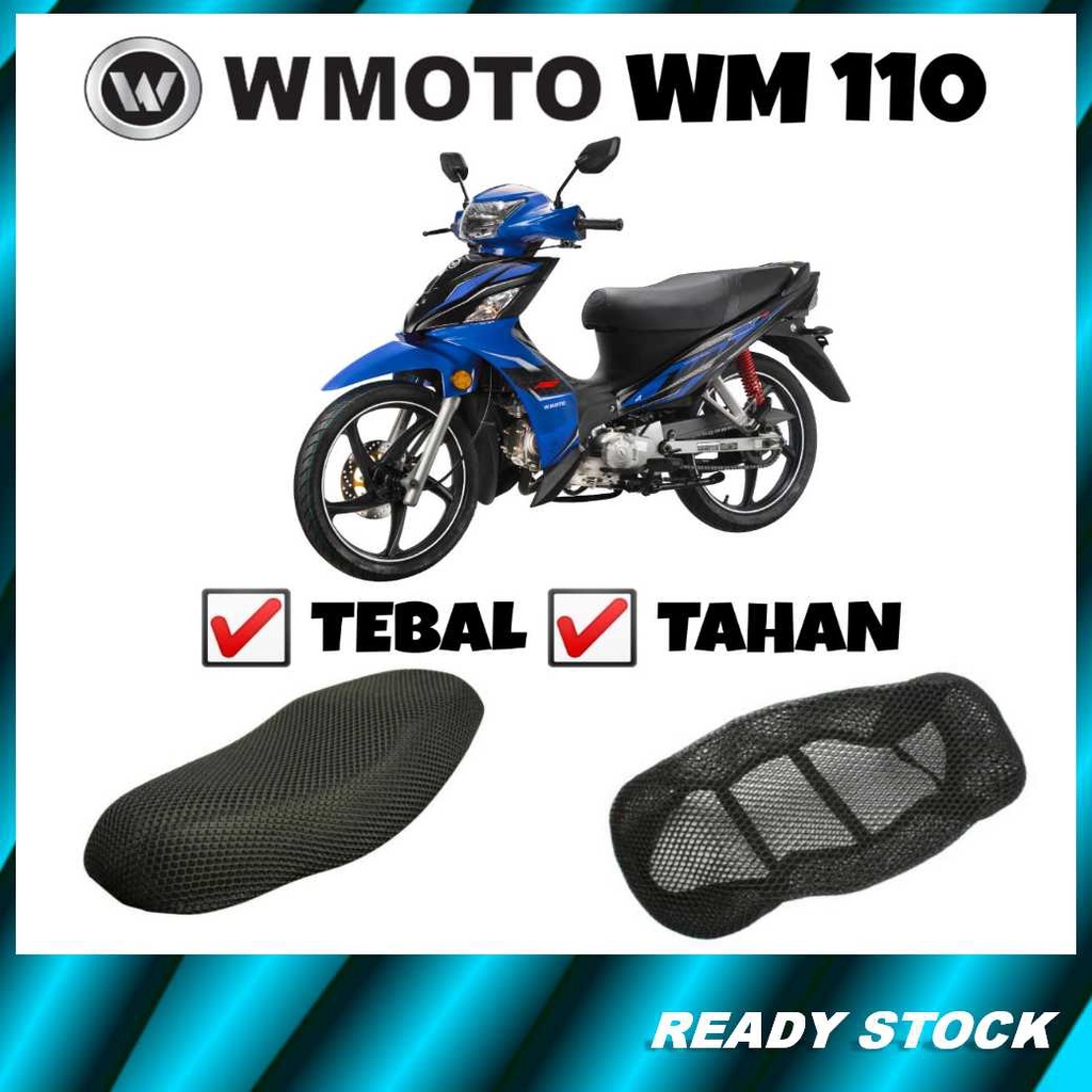 cm+Motor WMOTO WM 110 Seat Cover Net 3D Jaring Sarung Kusyen Motosikal ...