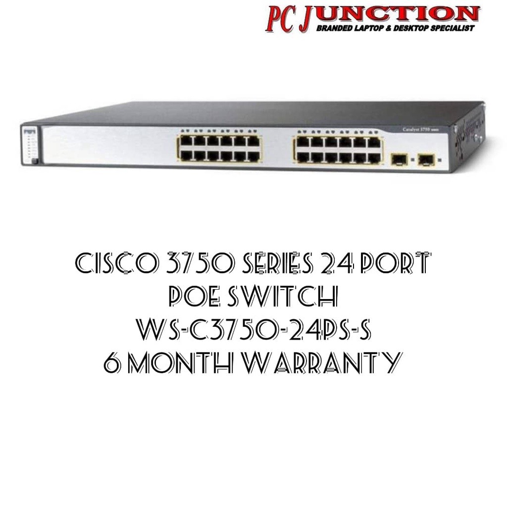 Cisco 3750 Series 24 Port PoE Switch, WS-C3750-24PS | Shopee Malaysia