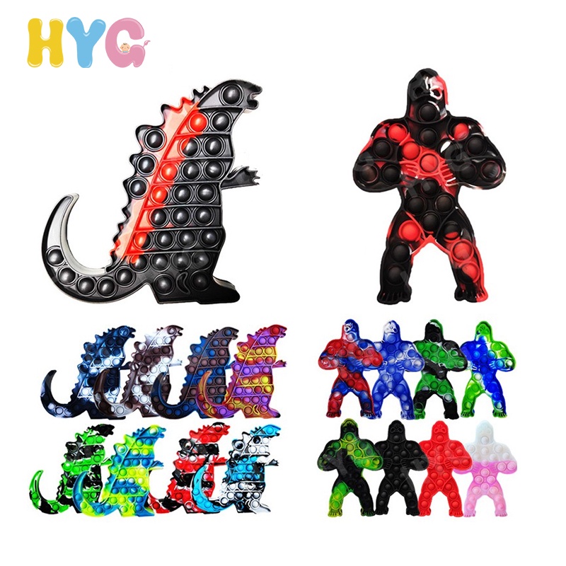HYG Toys Push Pop it fidget toy Fidget Spinner Godzilla VS King kong ...