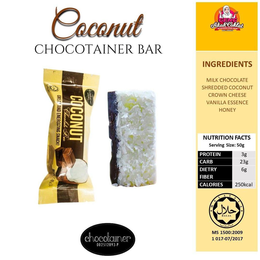 🔥🔥HOT SELLING!!🔥🔥 COCONUT CHOCOTAINER BAR | Shopee Malaysia