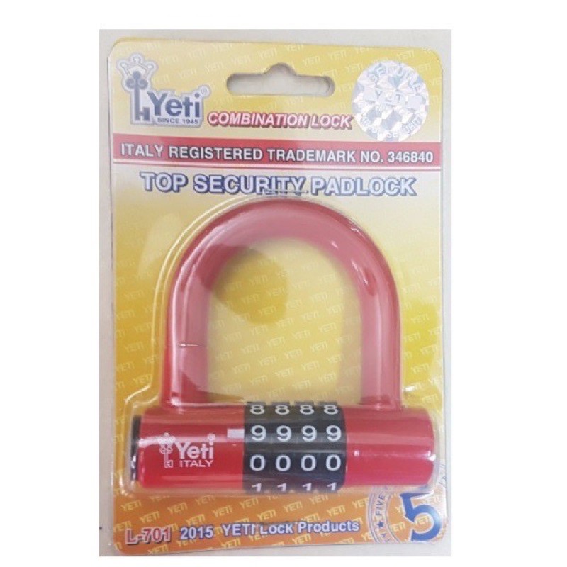 Genuine Yeti U-shaped Digital Lock | Shopee Malaysia