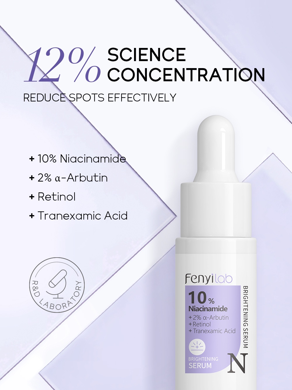 Fenyi Lab Retinol 3% AHA Peeling Serum Smoothing Rough Skin Niacinamide ...