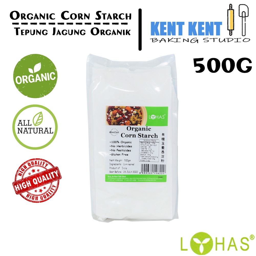 LOHAS Organic Corn Starch NON-GMO （corn flour）tepung jagung 500g [KENT ...