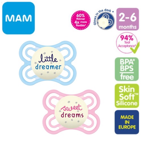 MAM Perfect Night Pacifiers ( 0+ Months -16+ months) | Shopee Malaysia