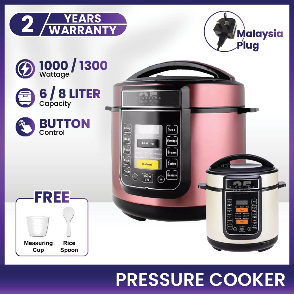 [MALAYSIA PLUG] Electric Pressure Cooker 6L 8L Multi Function Rice ...