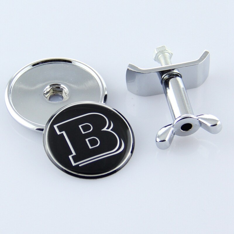 45mm metal Car Hood bonnet logo for Mercedes Benz Vertical stand emblem ...