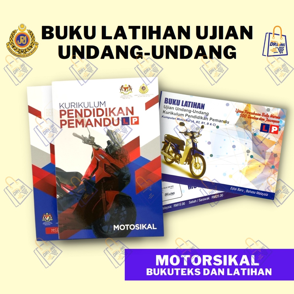 Motorcycle Exercise Book Computer Test JPJ KEJARA Color Blind Latihan ...