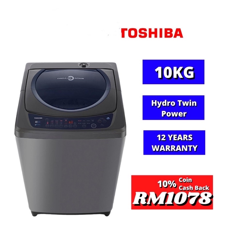 Toshiba Circular Air Intake Fully Auto Washing Machine (10kg) AW ...